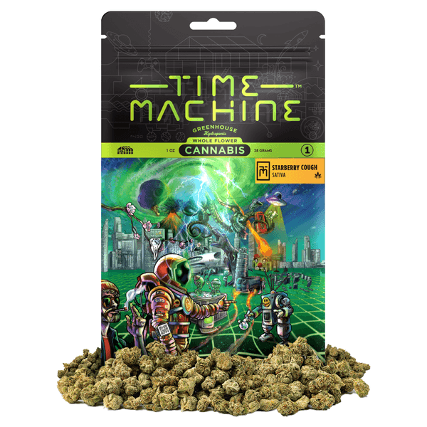 Time Machine Flower 28g Sativa Starberry Cough 4ct by Time Machine ...