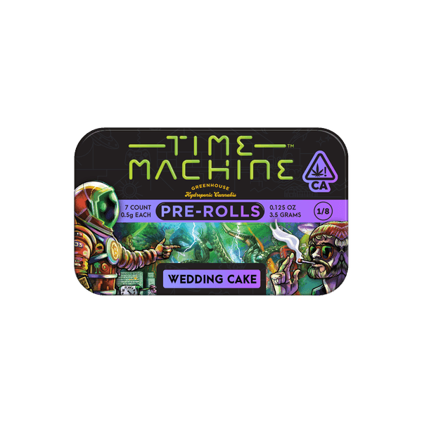 Time Machine Preroll 7pk Indica Wedding Cake by Time Machine | KSS Live